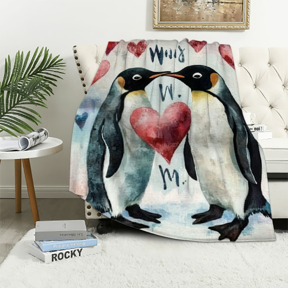 Orinice Penguin Blankets Gifts for Her or Him,Penguin Throw Blankets ...