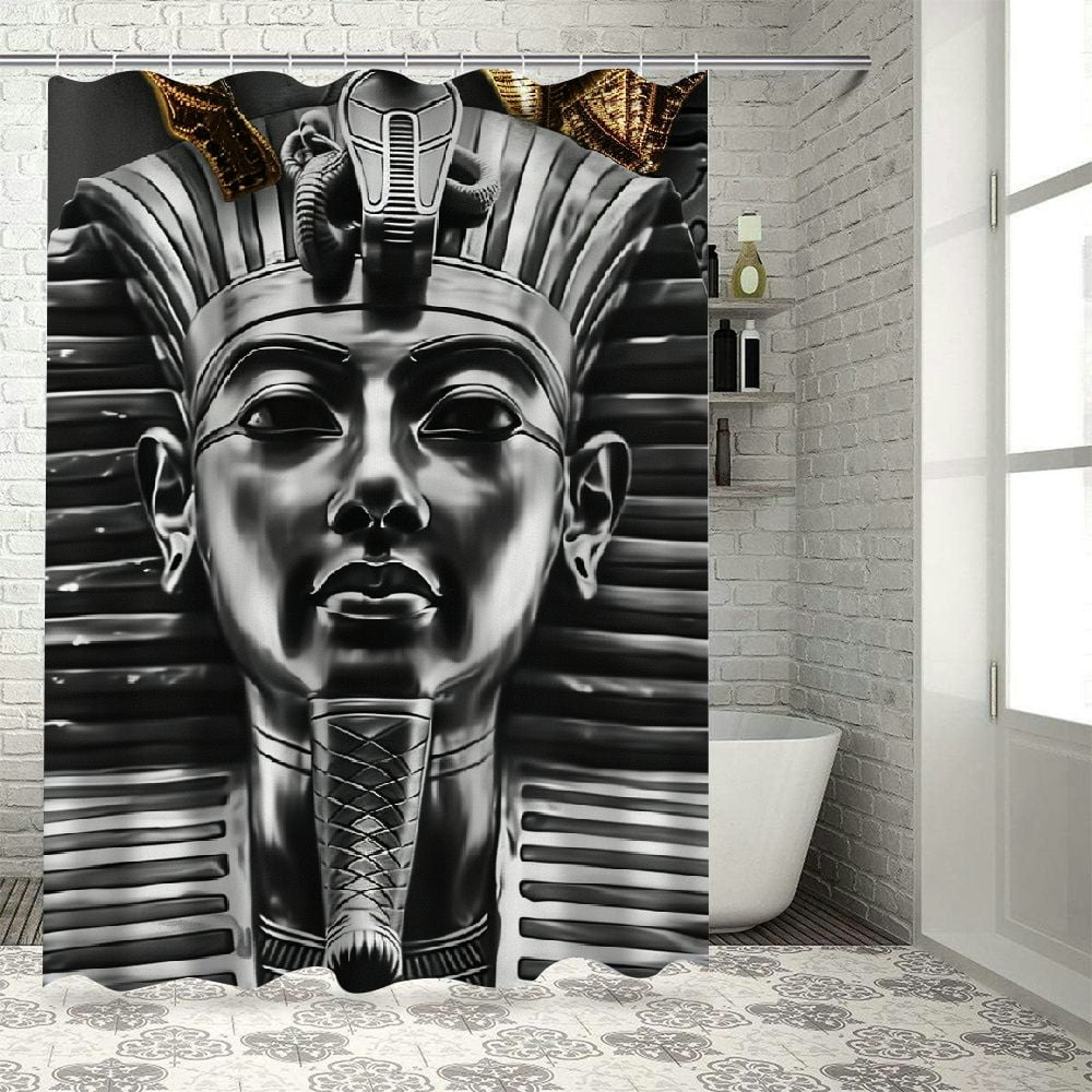 Orinice Pharaoh Golden Crown Egyptian Art Bathroom Decor Set - Colorful ...