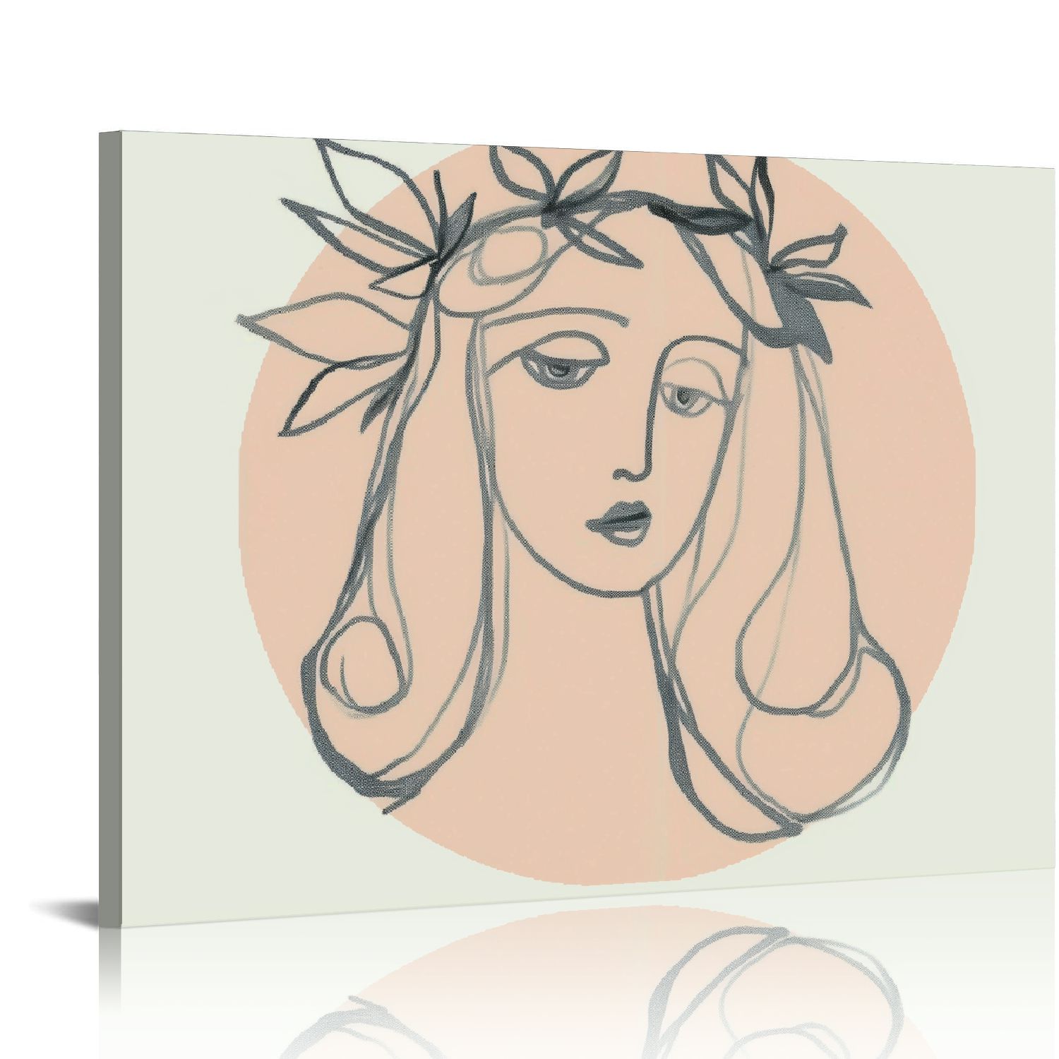 Orinice Picasso Line Drawing Abstract Woman Wall Art Prints Black and White Minimalist Line Art ...