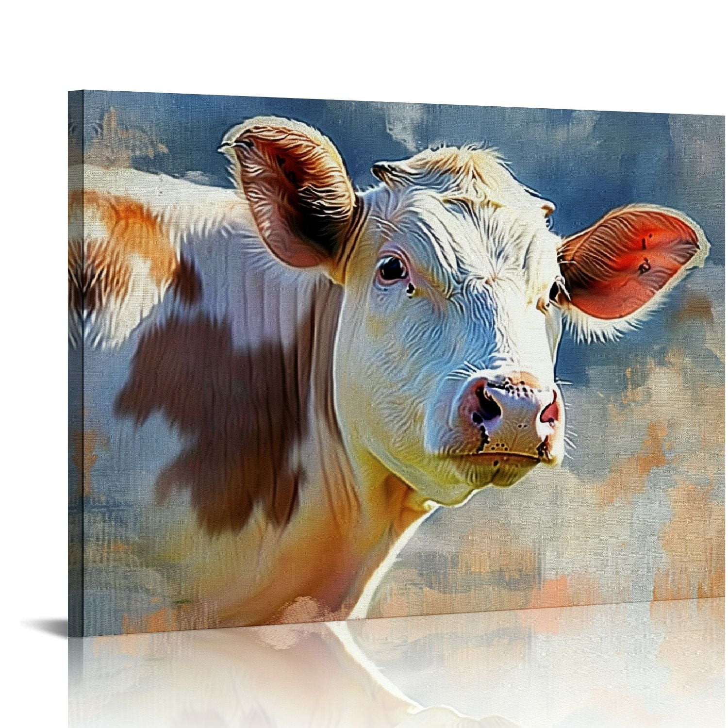 Orinice Pig Canvas Art Farmhouse Wall Decor, Pig Print Pig Wall Art ...