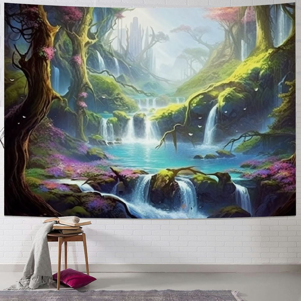 Orinice Psychedelic Tapestry Fairy Tale World Enchanted Forest ...