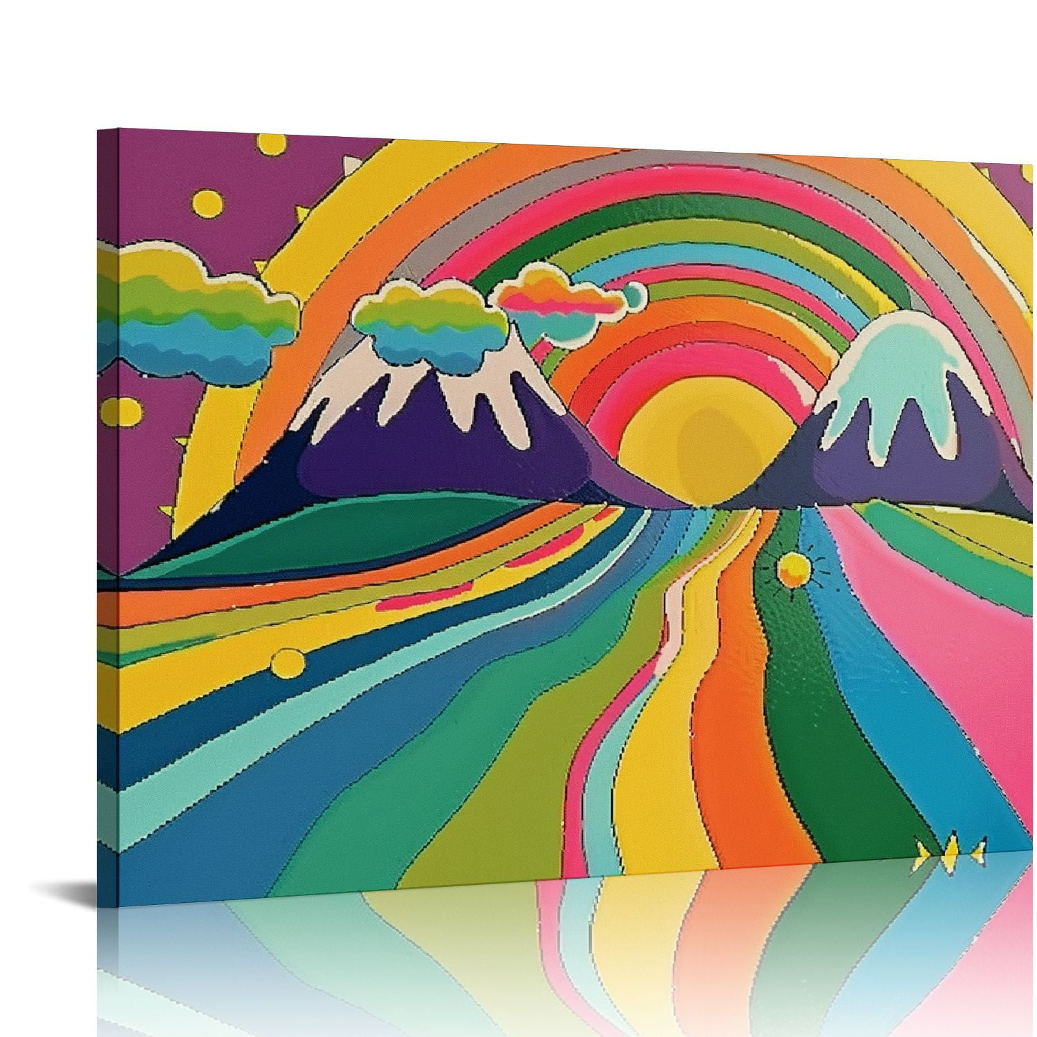 Orinice Rainbow Sun Mountain Fine Art Aesthetic Poster & Print Wall ...