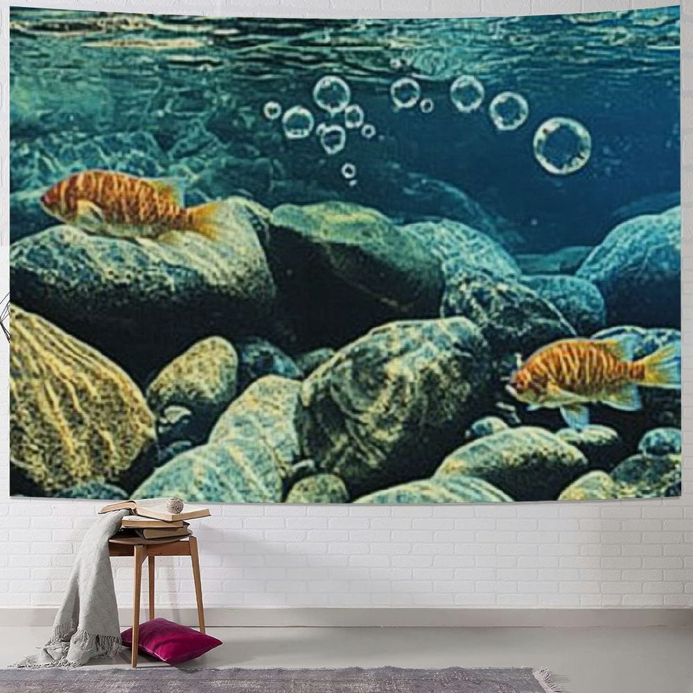 Orinice River Tapestry, Underwater View with Rocks and Pebbles Torrent ...