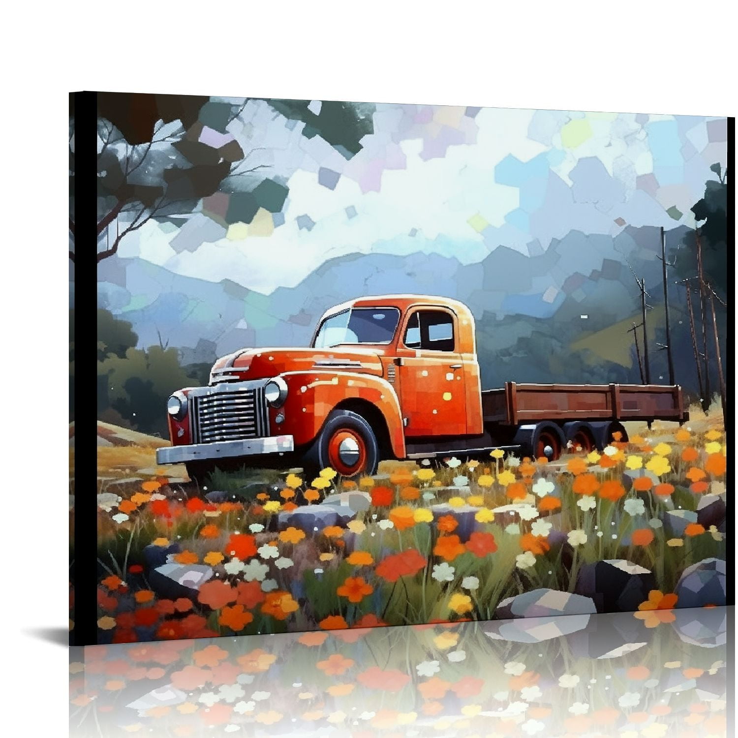 Orinice Rustic Country Wall Art Red Barn Pictures Wall Decor Farmhouse ...