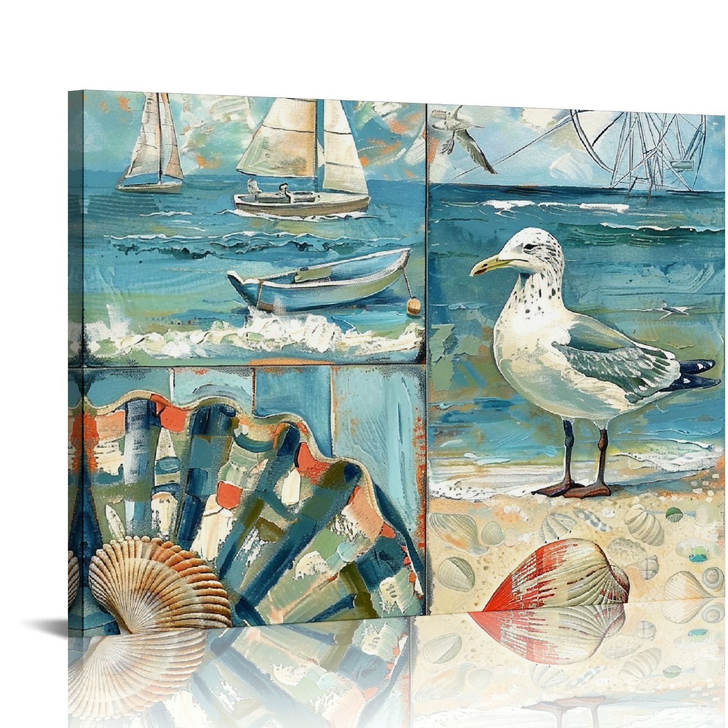 Orinice Seagull Shell Boat Fine Art Aesthetic Poster & Print Wall ...