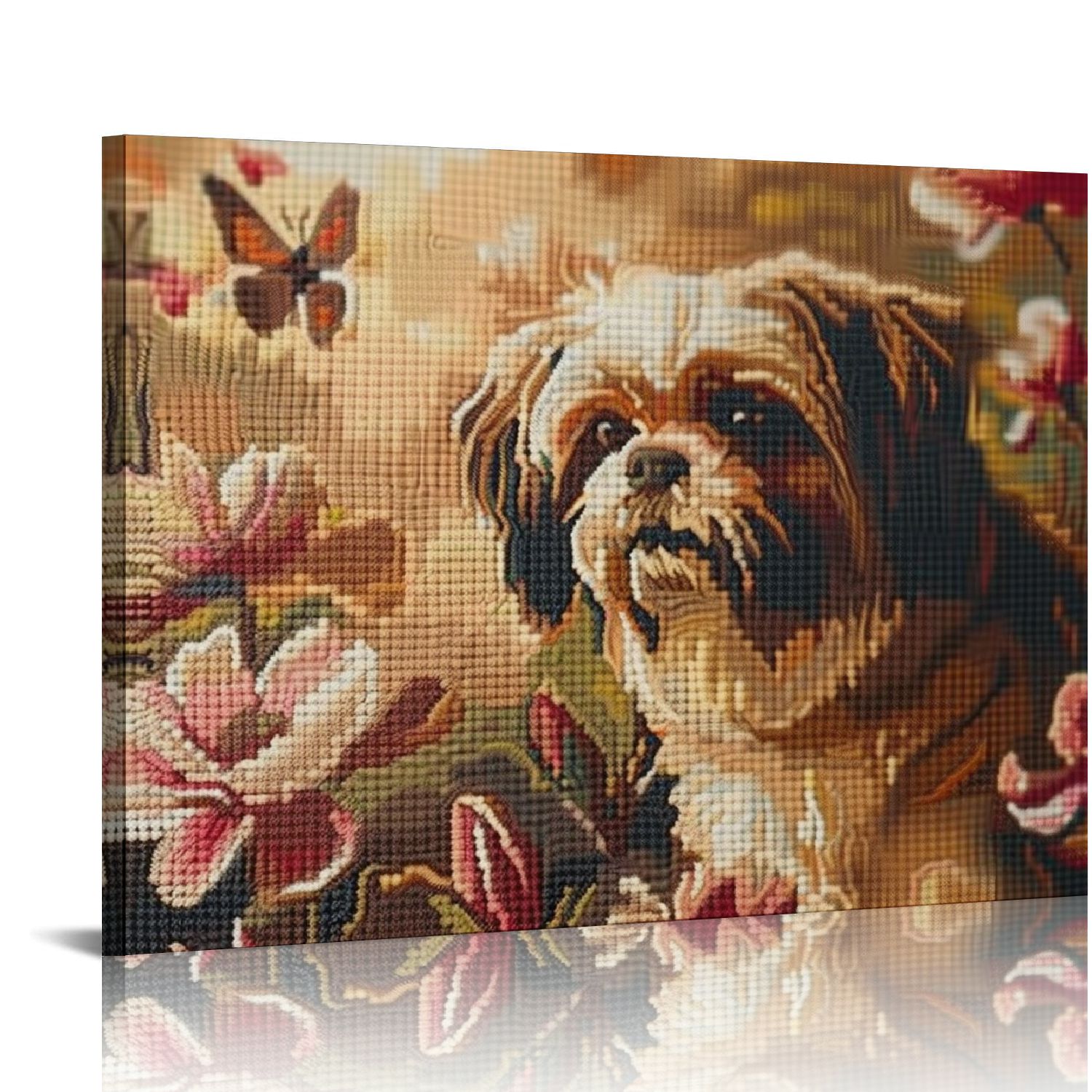 Orinice Shih Tzu Wall Art Oil Painting Canvas Print Cute Dog Portrait ...