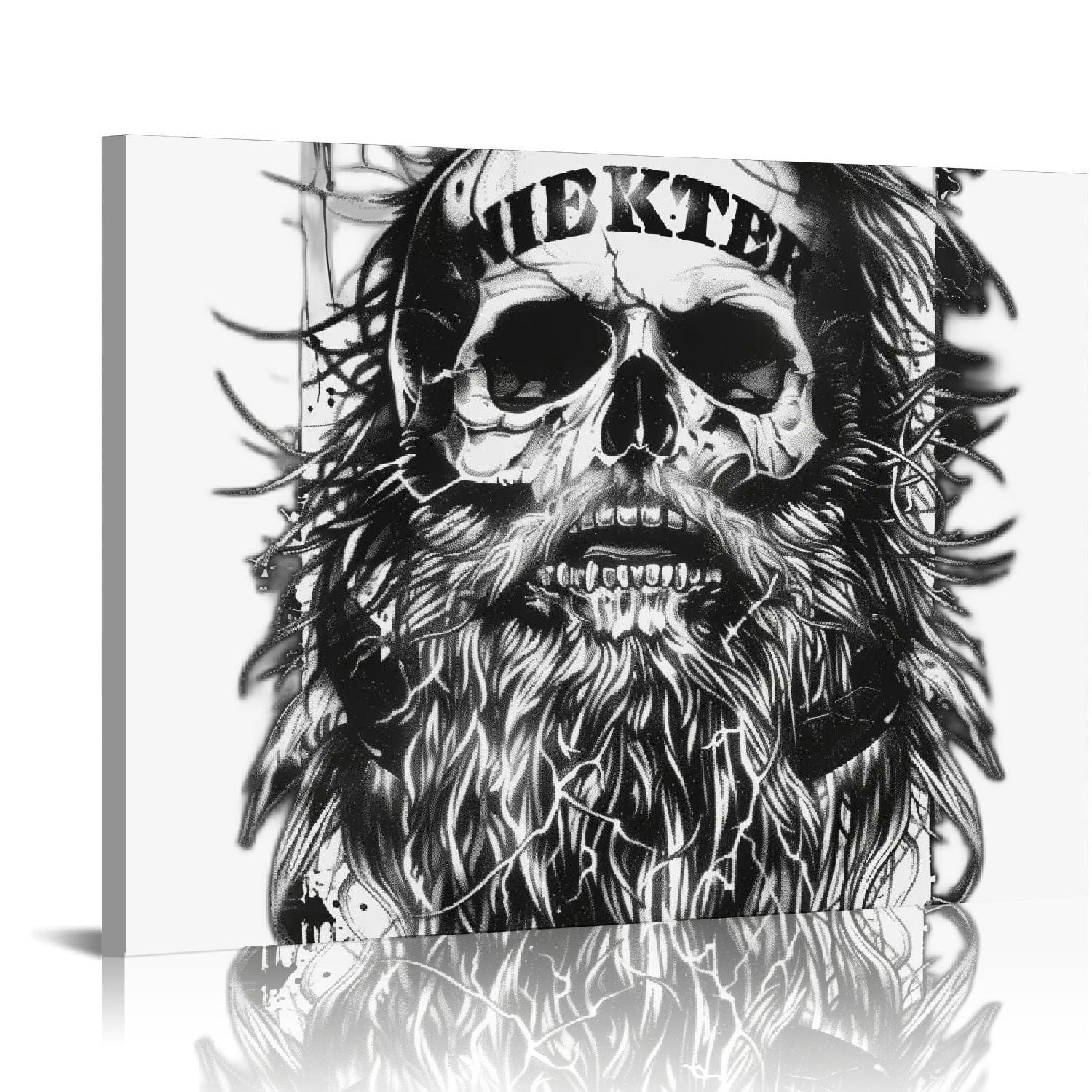 Orinice Skull Long Hair Beard Fine Art Aesthetic Poster & Print Wall ...