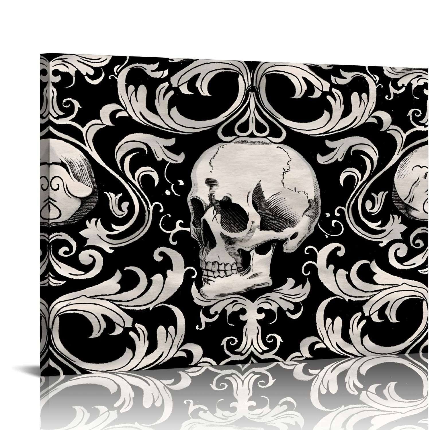 Orinice Skulls Swirly Design Gothic Art Fine Art Aesthetic Poster Print ...