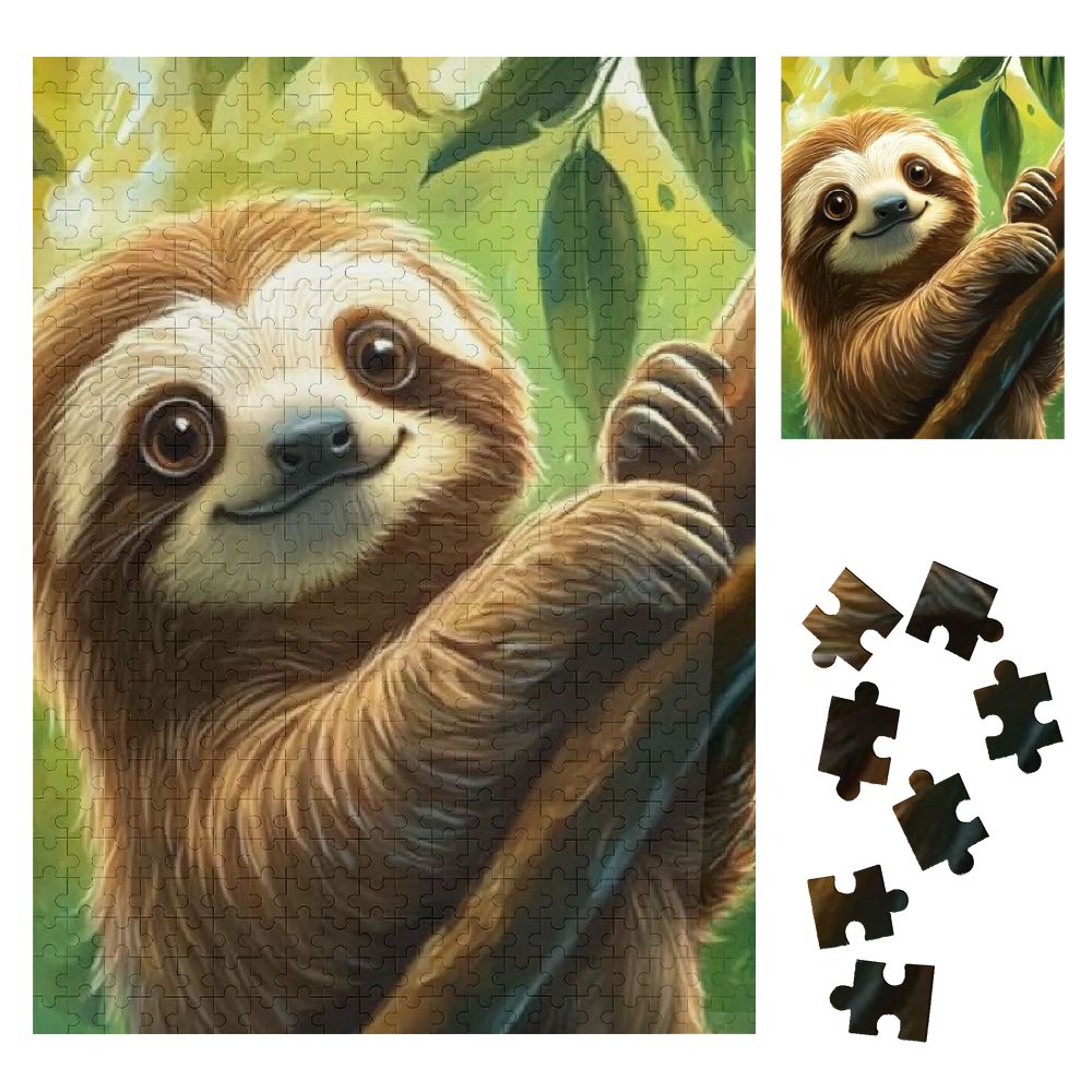 Orinice Sloth Wooden Jigsaw Puzzle Vertical Puzzle for Adults and Kids ...