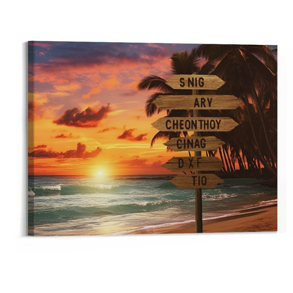Orinice Store - Sunset Over The Beach Ocean Sunset Personalized Multi ...