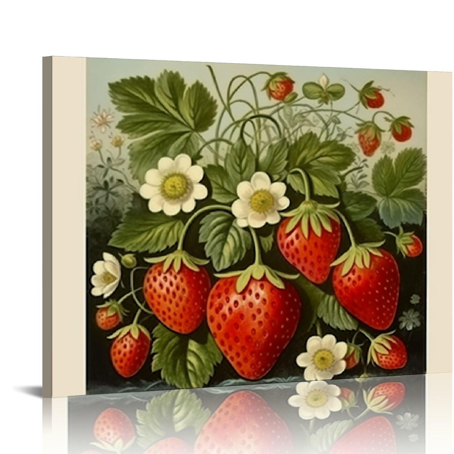Orinice Strawberry Wall Art Vintage Botanical Fruit Art Prints ...