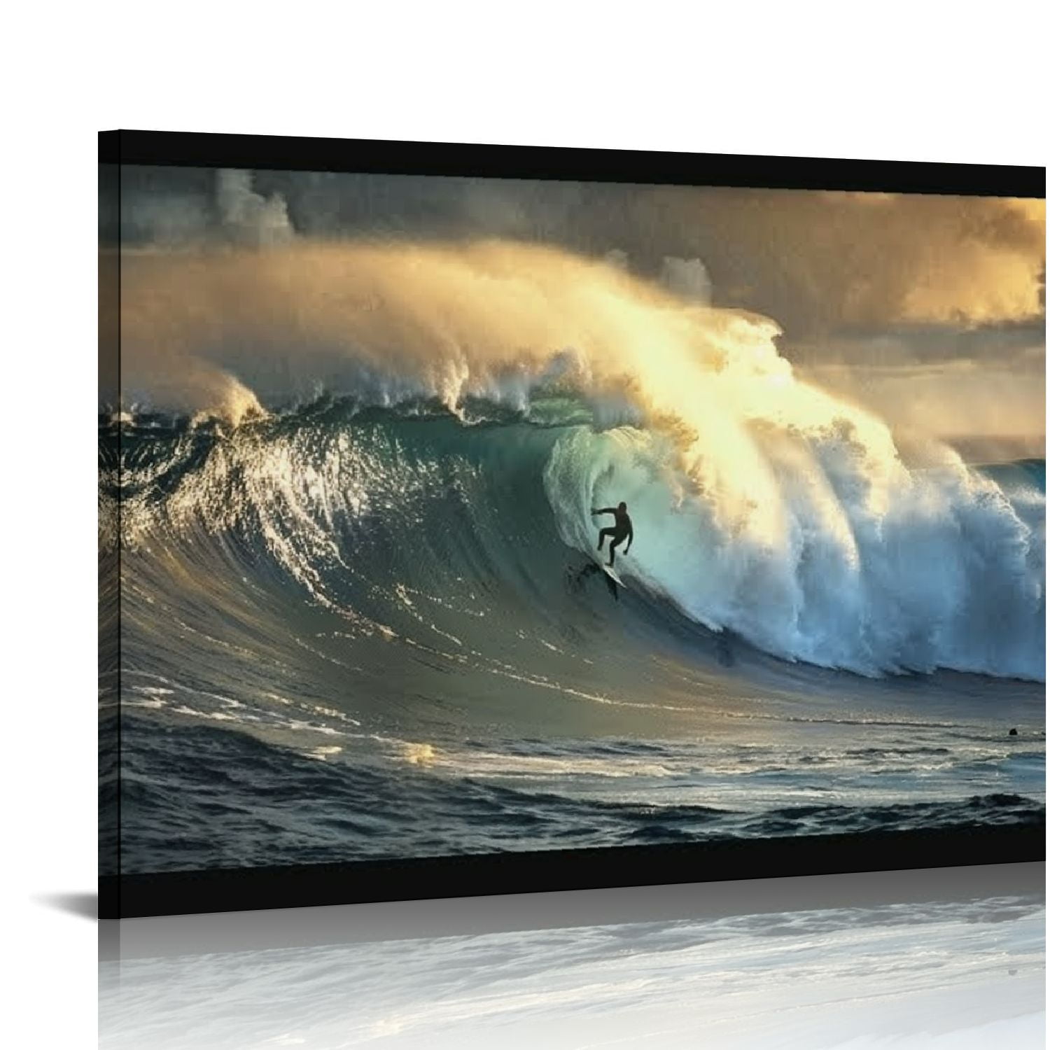 Orinice Surfing Poster Surfer On A Big Wave In the Ocean Jaws Beach ...