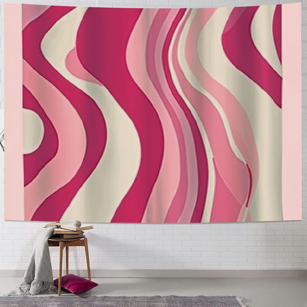 Orinice Swirly Vibrant Color Lines Tapestry Wall Hanging Unique Style ...