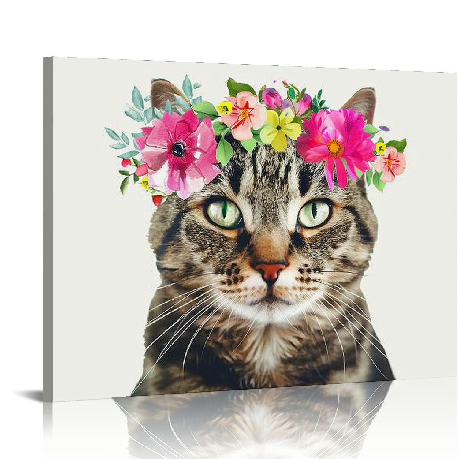 Orinice Tabby Cat Wall Art Decor - Kitten, Kitty, Cat Lover Gifts for ...