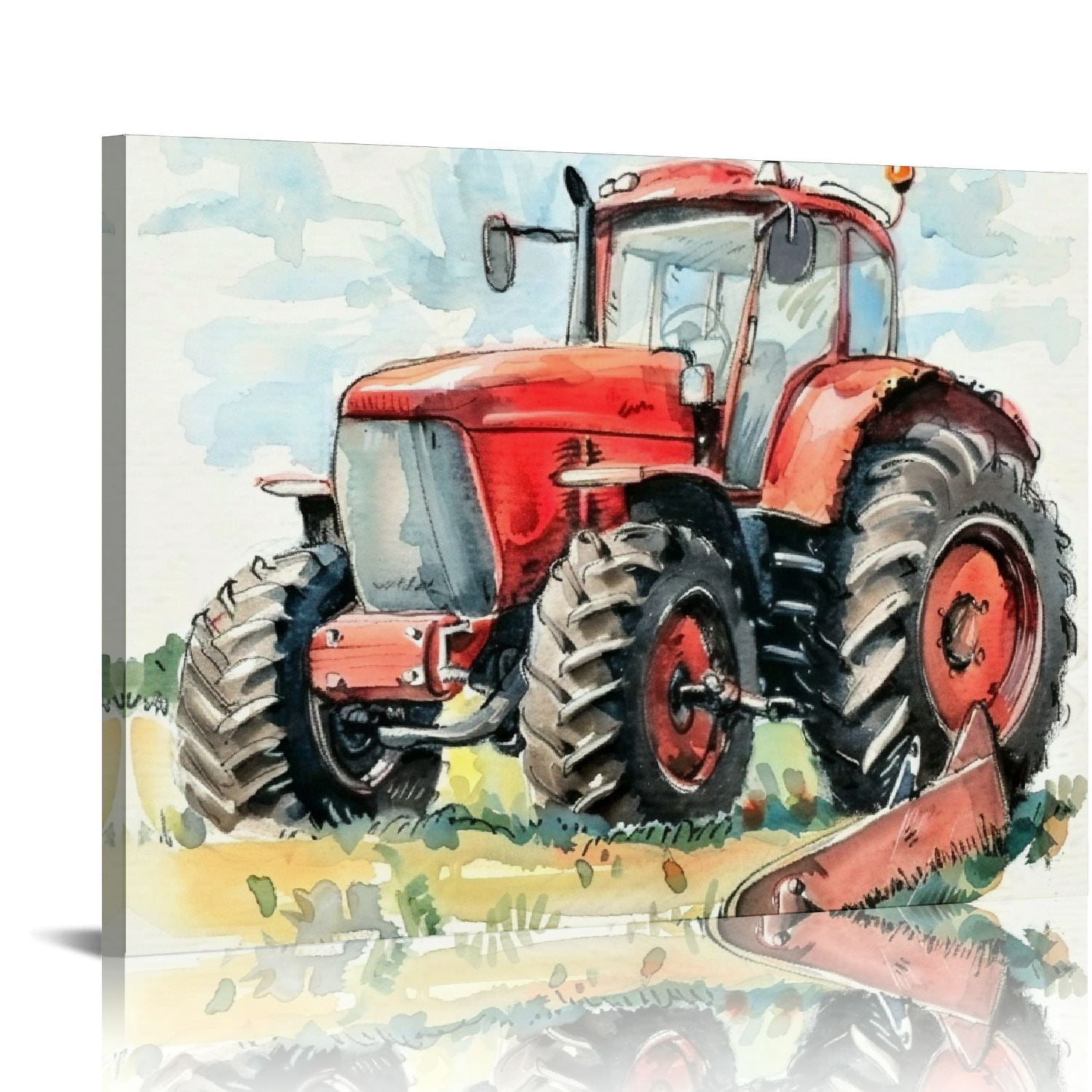 Orinice Tractor Fine Art Aesthetic Poster & Print Wall Painting for ...