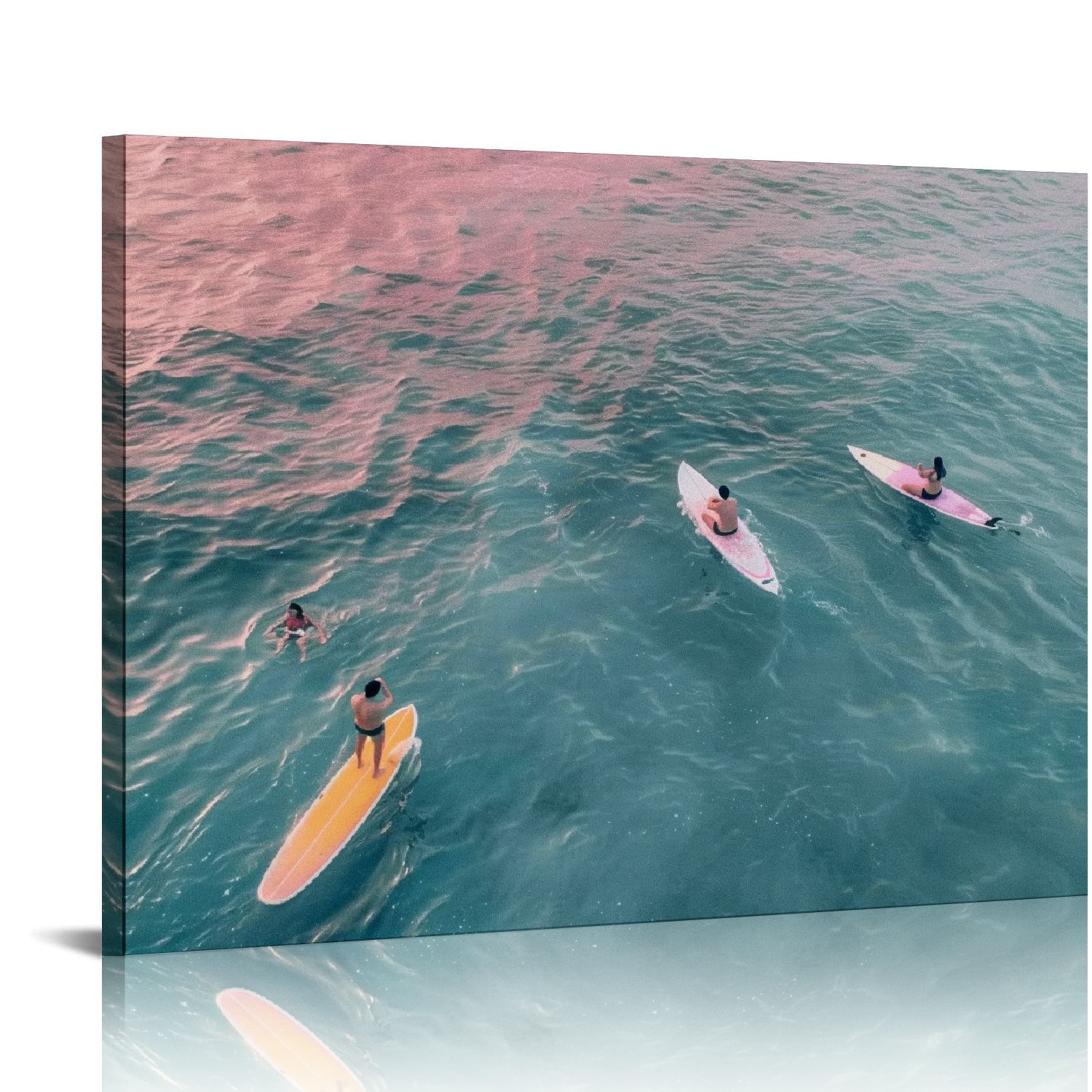 Orinice Trendy Pink Coastal Canvas Wall Art, Coastal Cowgirl Aesthetic ...