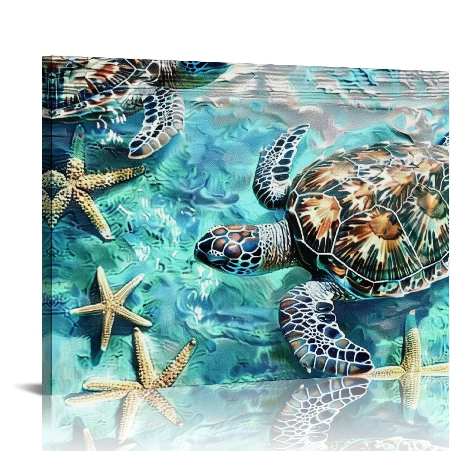 Orinice Turtles Ocean Starfish Aesthetic Poster & Print Wall Painting ...