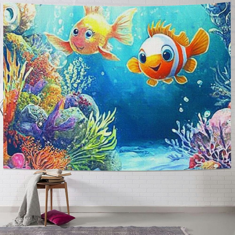 Orinice Under The Sea Backdrop Cartoon Underwater World Backdrop ...