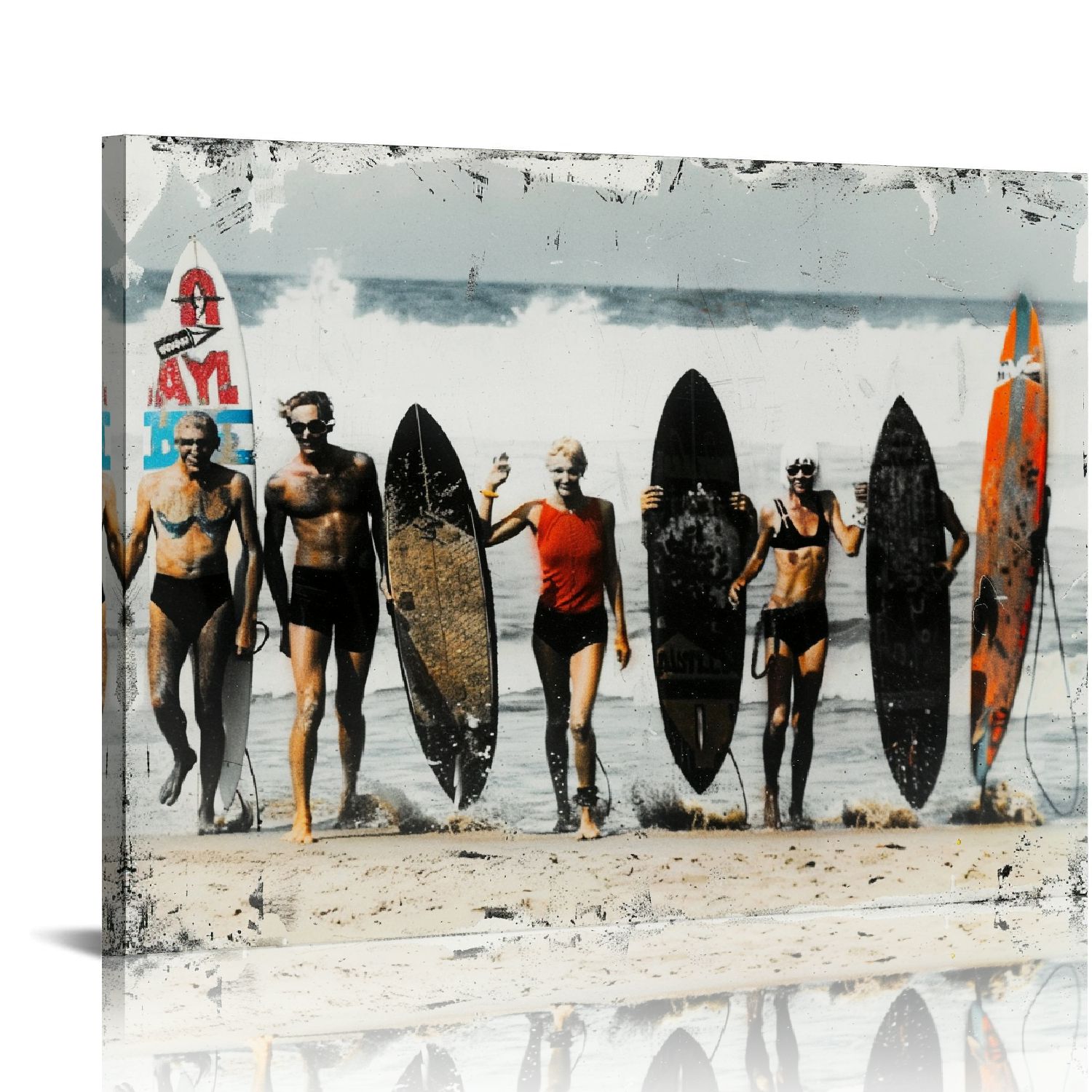 Orinice Vintage Beach Prints Wall Art - Retro Beach Poster - Surfboard ...