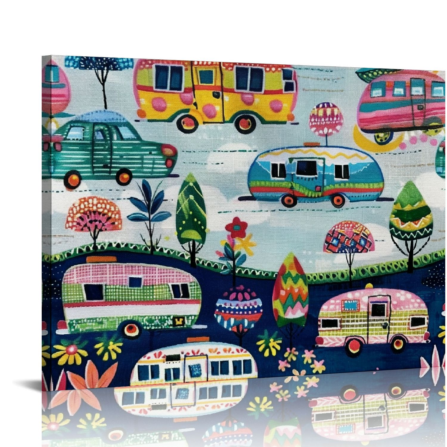 Orinice Vintage Campers Fine Art Aesthetic Poster & Print Wall Painting ...