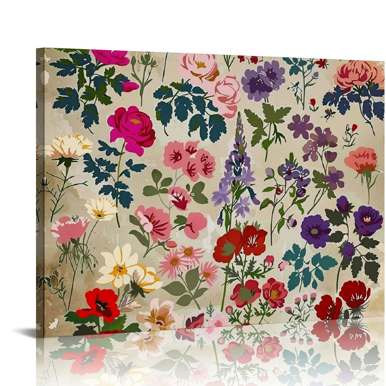 Orinice Vintage Flower Wall Art, Large Botanical Poster, Wild Flower ...