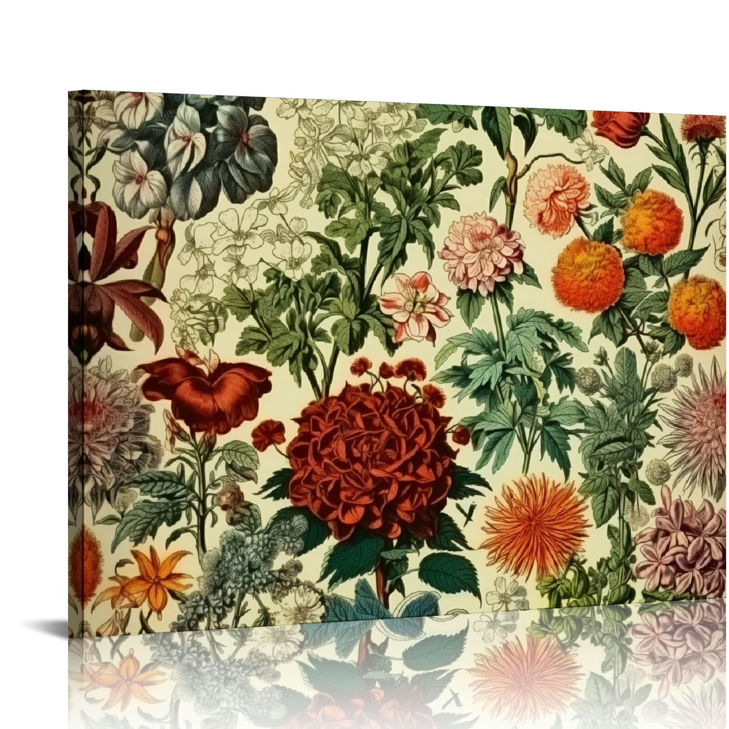Orinice Vintage Flowers Poster Prints - Floral Botanical Identification ...