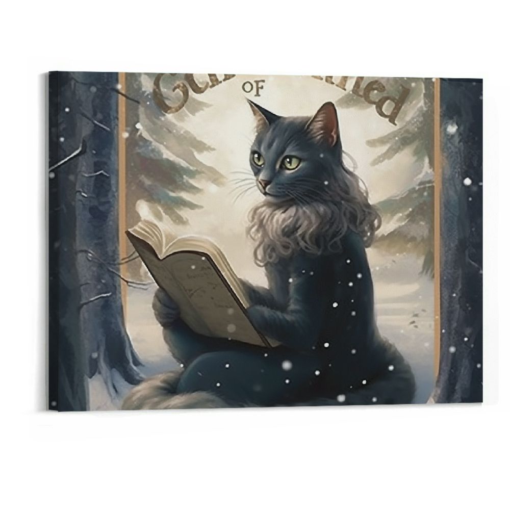 Orinice Vintage Metal Tin Sign Black Cat Once Upon a Time There was a ...