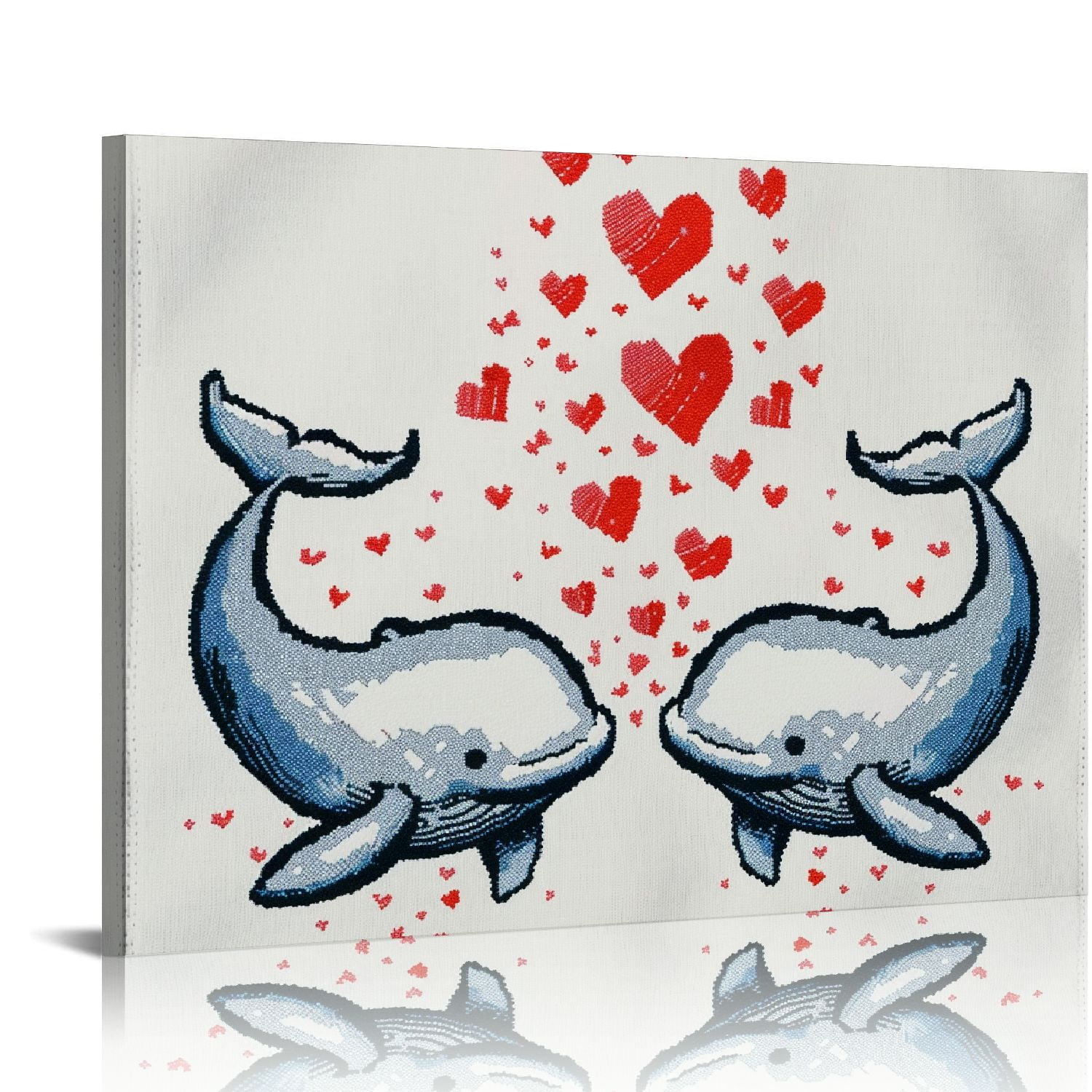 Orinice Whales Hearts Romanticism Fine Art Aesthetic Poster & Print ...