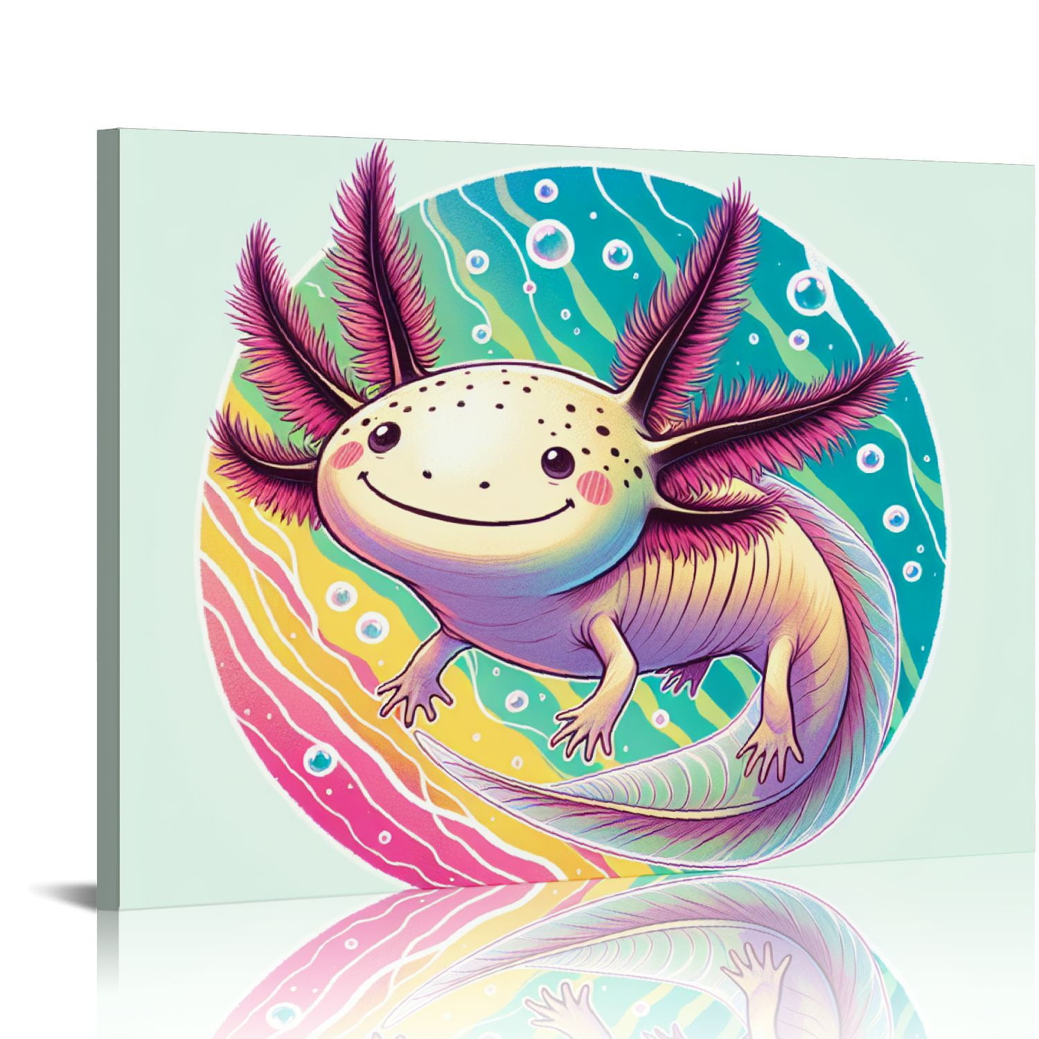 Orinice Whimsical Axolotl Fine Art Aesthetic Poster & Print Wall ...