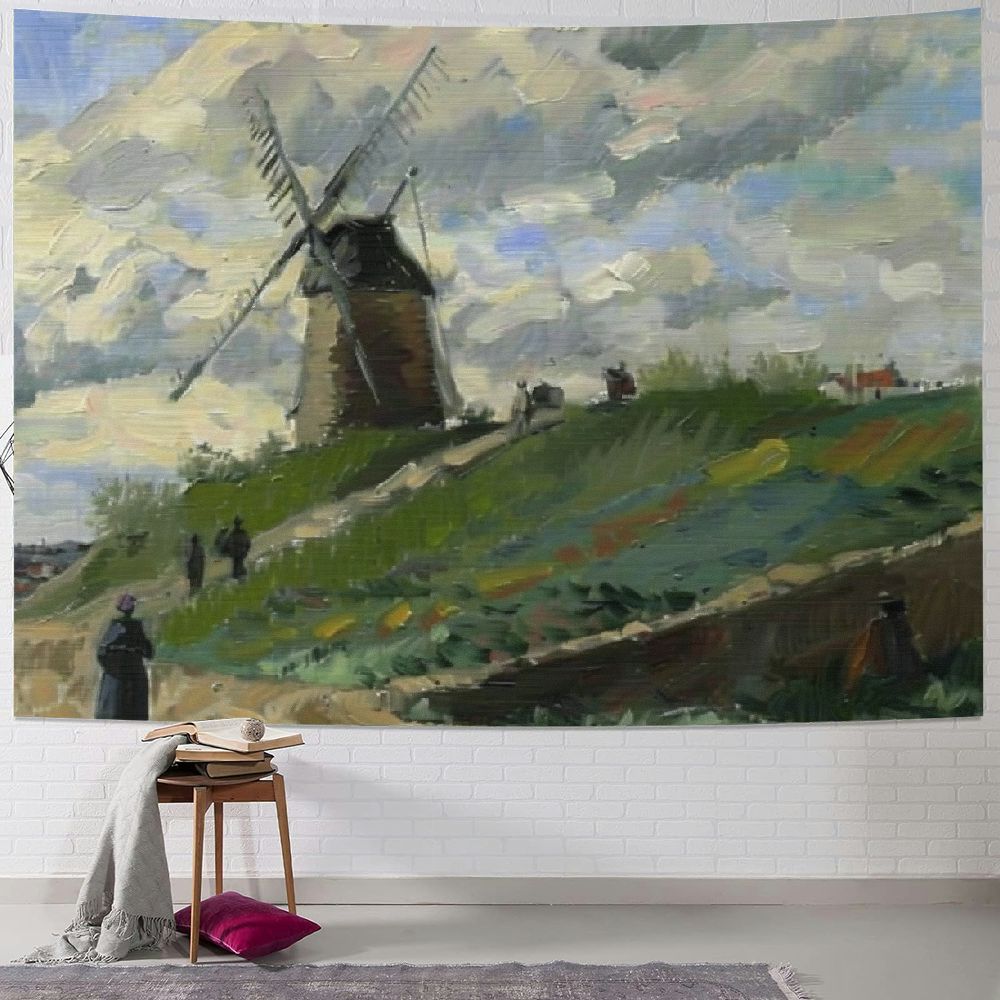 Orinice Windmill Hill People Tapestry Wall Hanging Unique Style Graphic ...