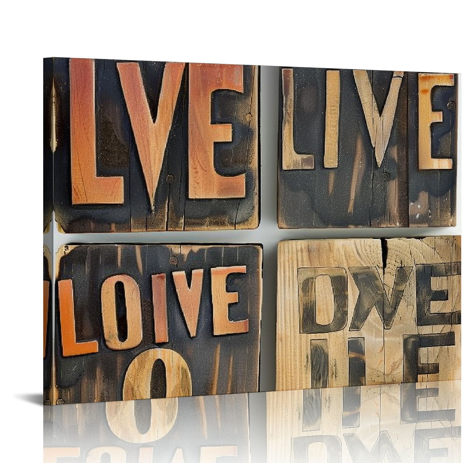 Orinice Wooden Blocks Typography Fine Art Aesthetic Poster & Print Wall ...