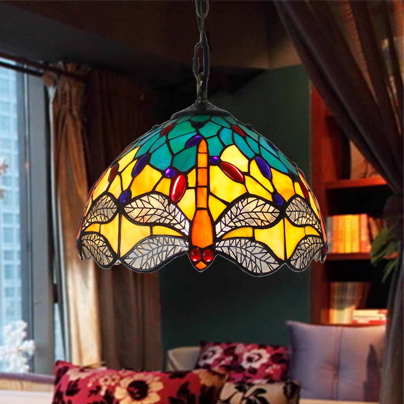 Orinova Tiffany Style Pendant Light Vintage Swag Ceiling Lamp Hanging ...