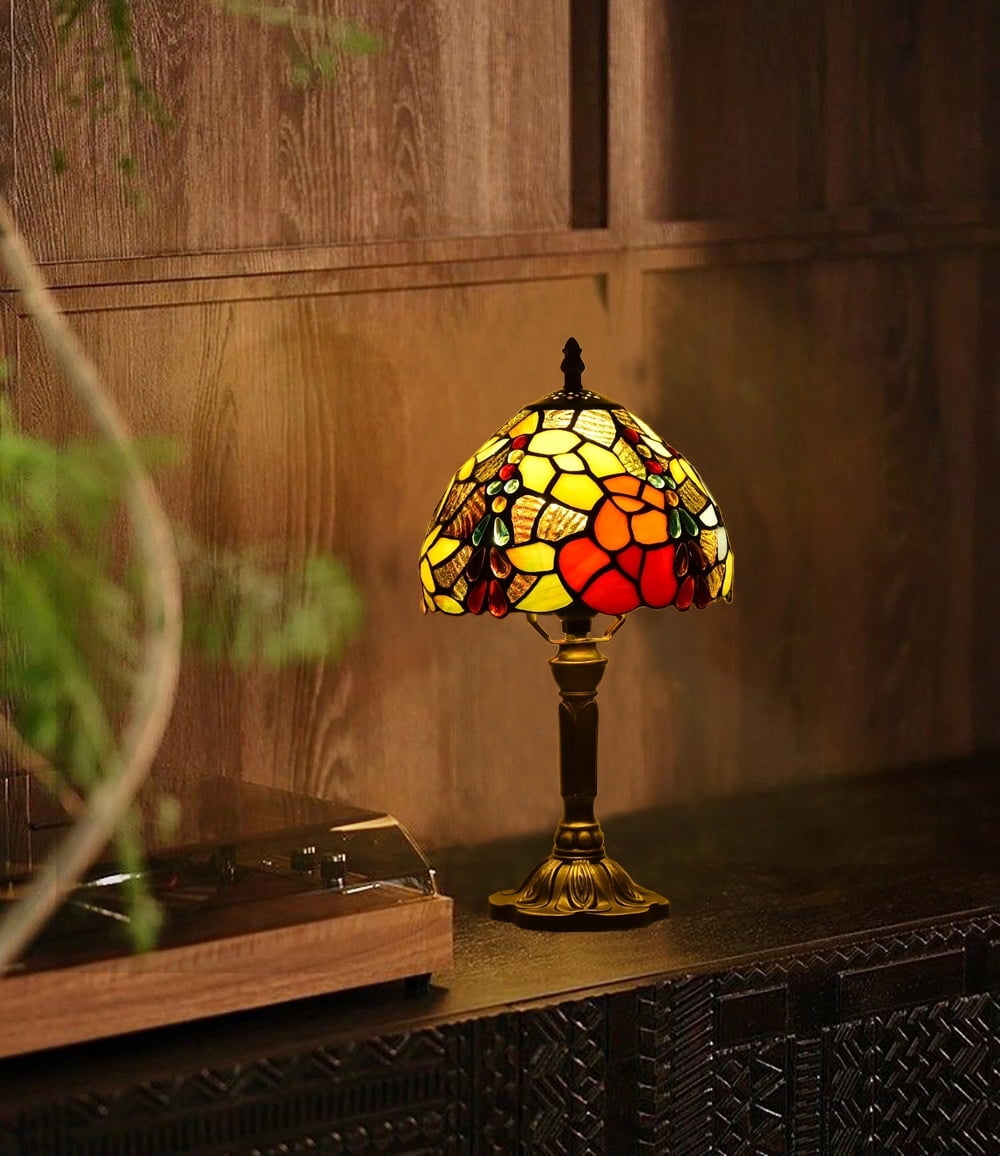 Orinova Tiffany-Style Table Lamp Stained Glass Bedside Lamp for Living ...