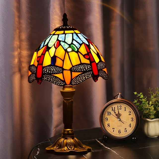Orinova Art Deco Tiffany-Style Stained Glass Table Lamp, Multi-Color ...