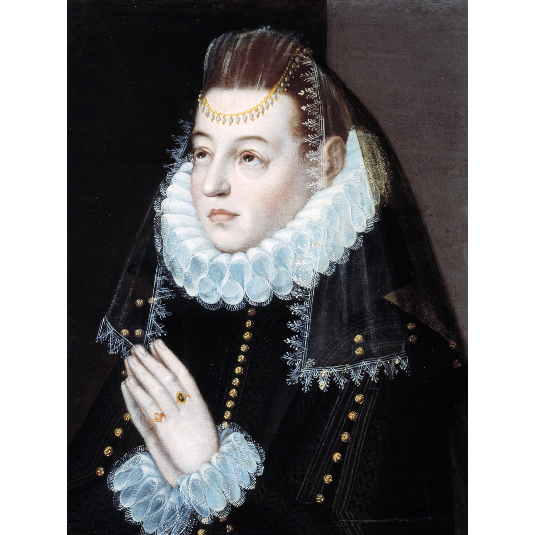 Orio Portrait Lady Prayer Religious Painting Extra Large Art Print Wall ...