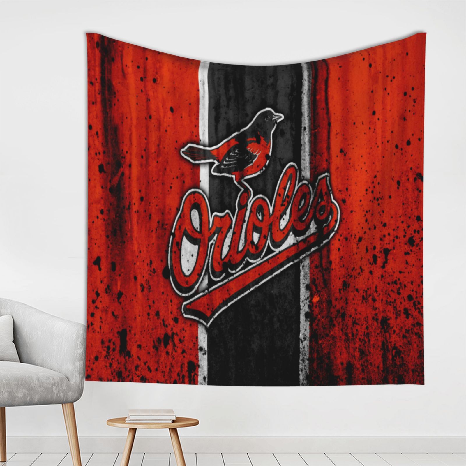 Orioles Baseball Team Themed Wall Hanging 59x59 Inches, Luxurious ...