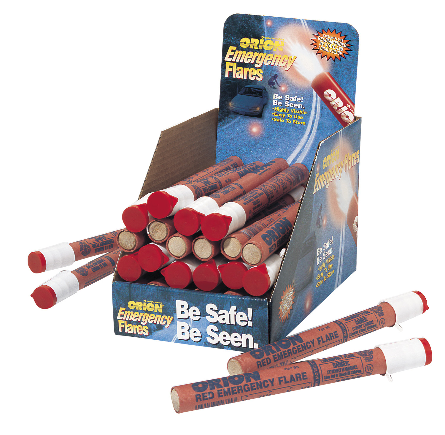 Orion Safety Products Hand Held Orange Smoke Marine Flares, 3-Pack ...
