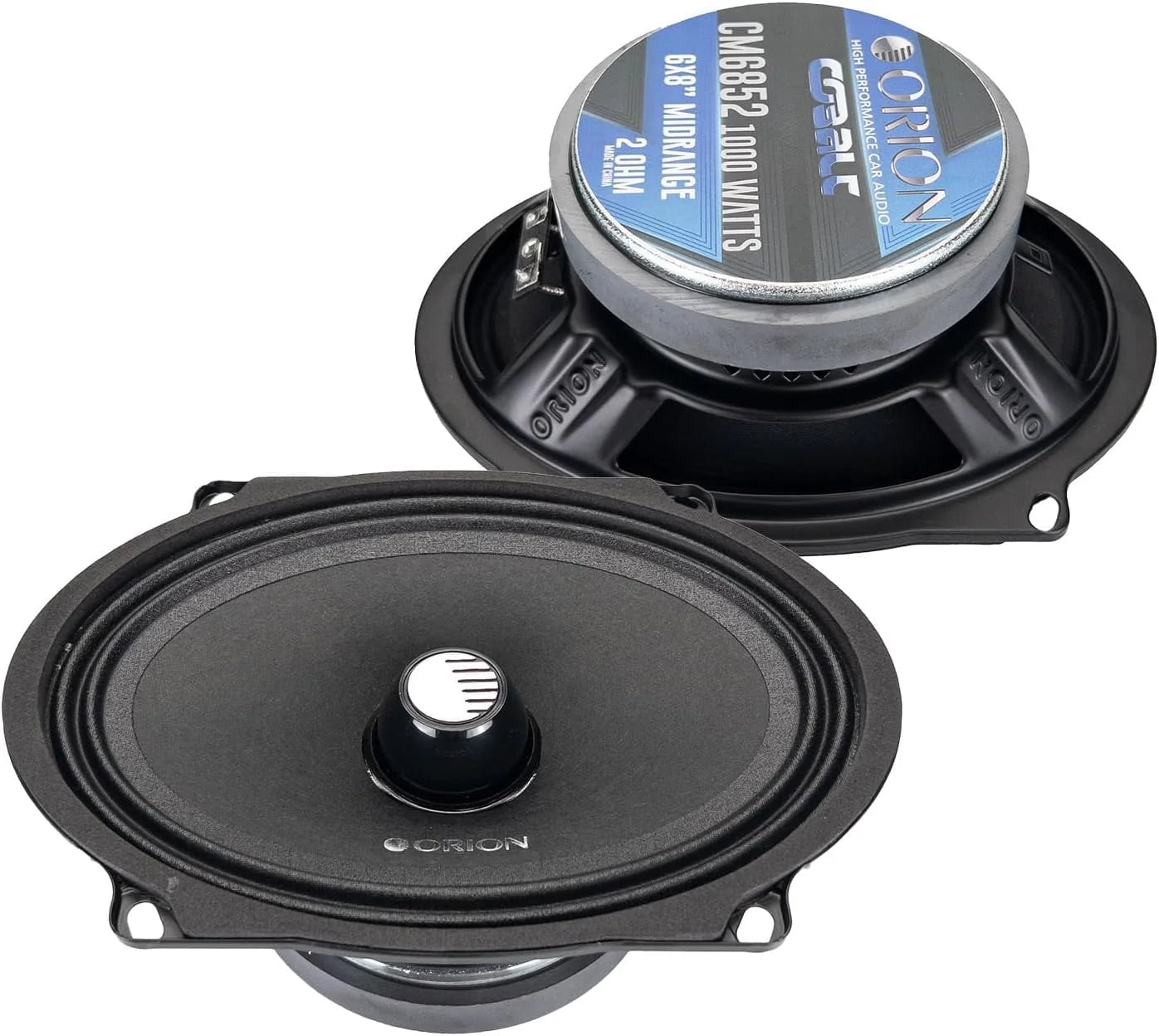 Orion CM6852 Pro Audio Cobalt 5x7/6x8" Midrange Bullet Speakers 1000 Watts Max Power 2 Ohm Car ...
