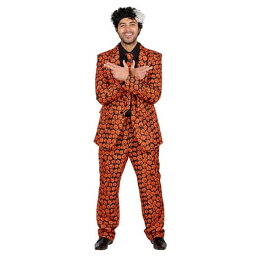SNL David S. Pumpkin Men's Adult Halloween Costume, Pumpkin Print Suit ...