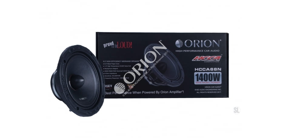 Orion HCCA68NDC HCCA Pro Audio 6.5" 350 Watt RMS Midrange Speakers 1400W Max 8 Ohm with Dust Cap ...