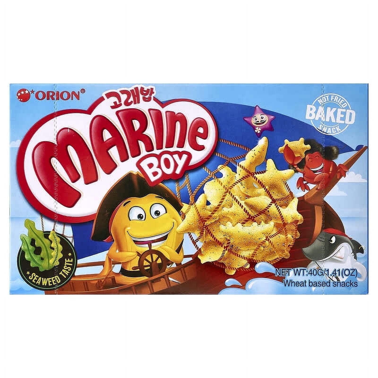 Orion, Marine Boy, Wheat Based Snacks, Seaweed, 1.41 oz Pack of 3 ...