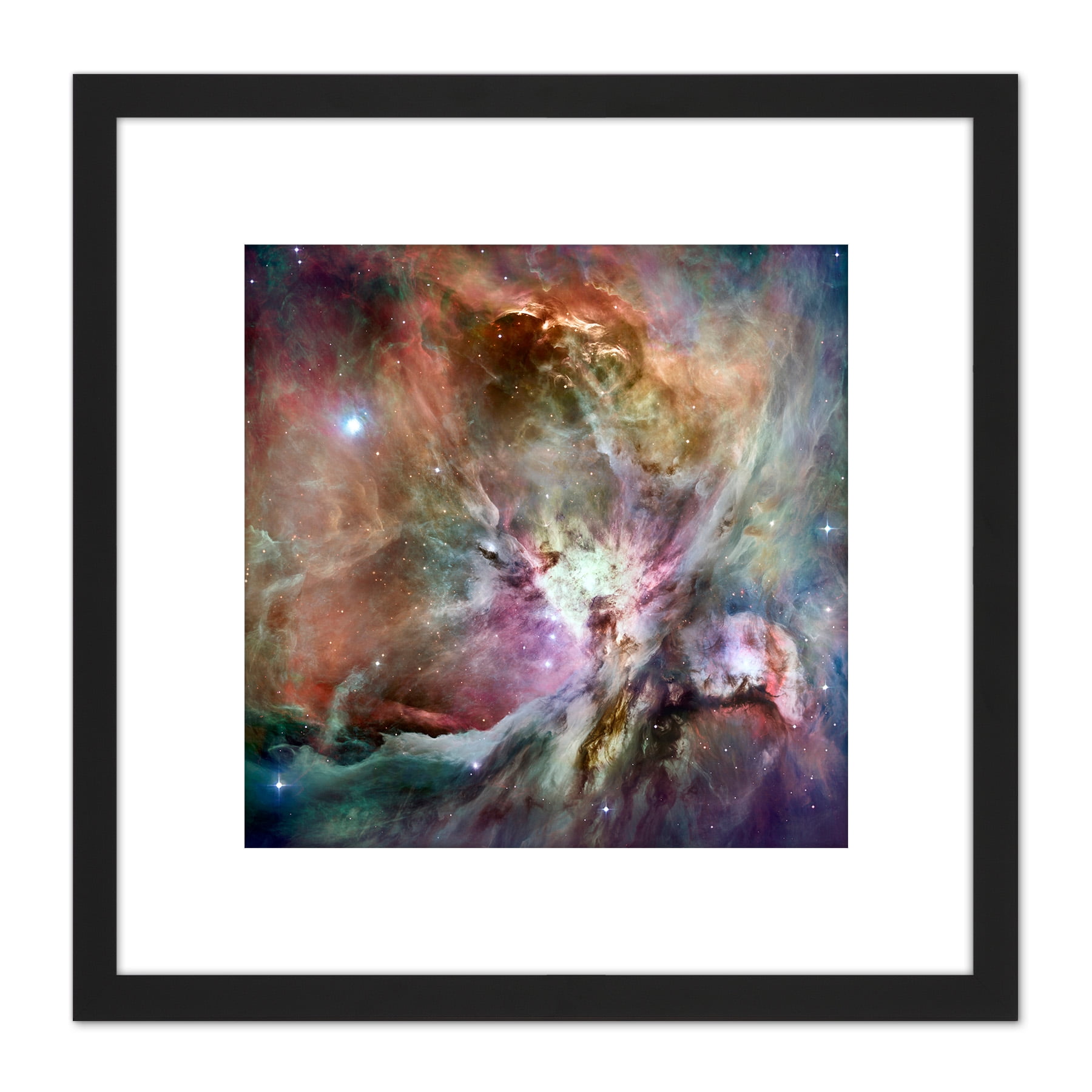 Orion Nebula Spitzer Space Photograph 8X8 Inch Square Wooden Framed ...