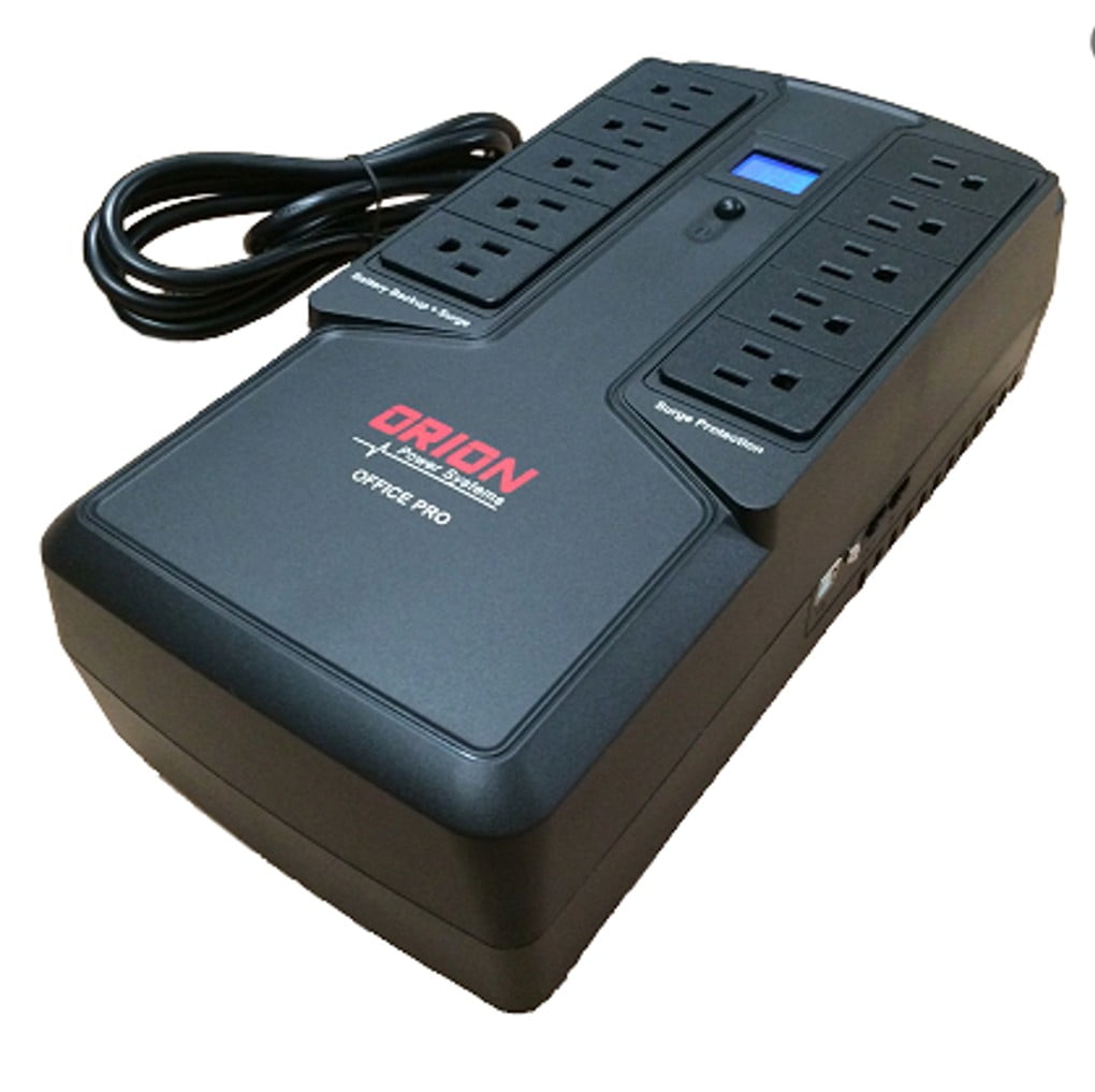 Orion Power Office Pro LCD Flat Style 750VA/450W UPS Battery Backup w ...
