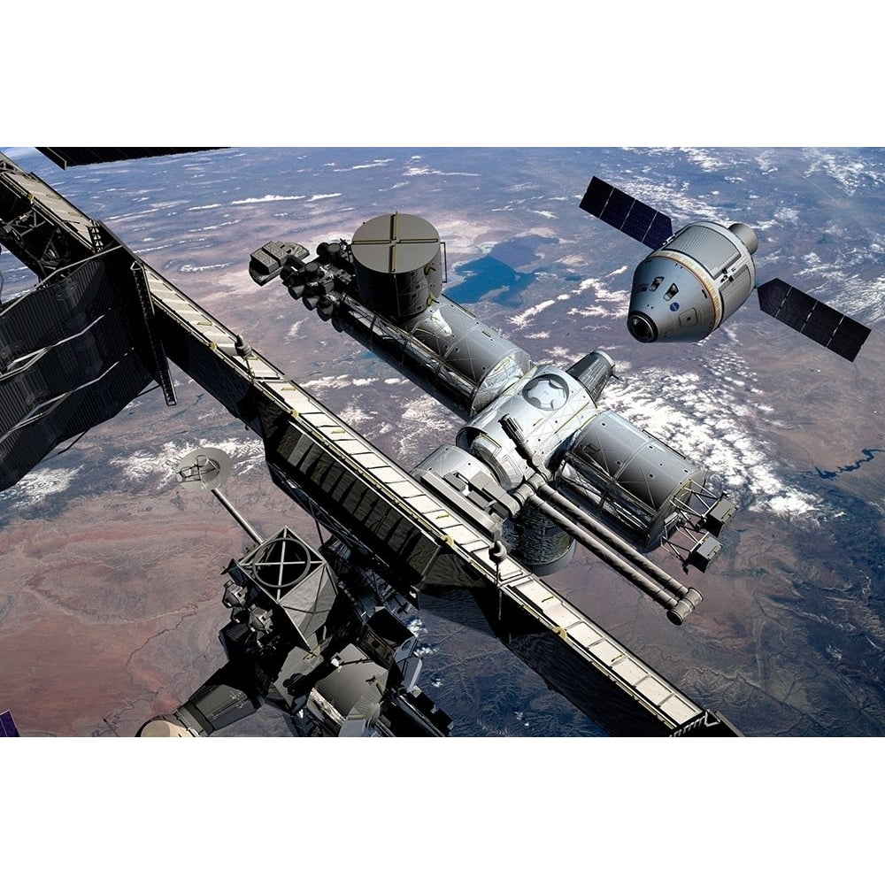 Orion Preparing to Dock with ISS Project Constellation Poster Print by ...