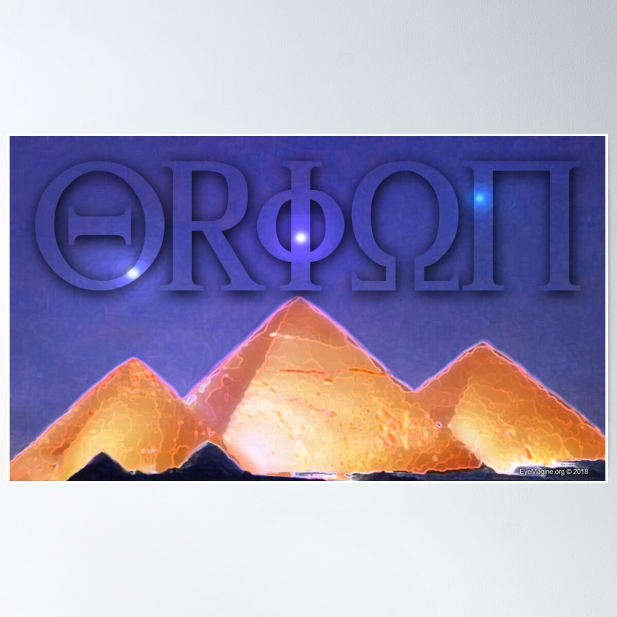 Orion'S Belt And The Pyramids Poster Wall Art, Modern Wall Decor For ...