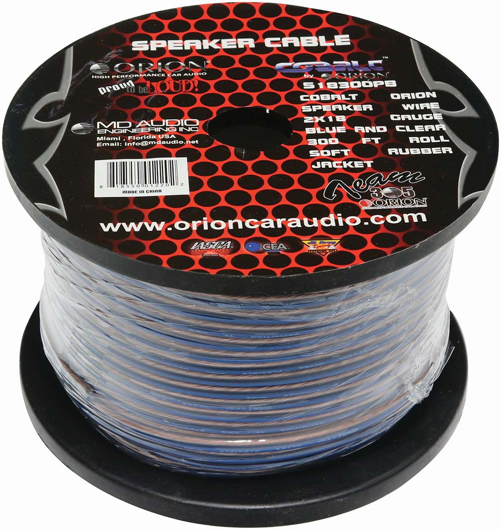 Orion S18300PB Cobalt Speaker Wire 18 Gauge 300 Ft - Walmart.com