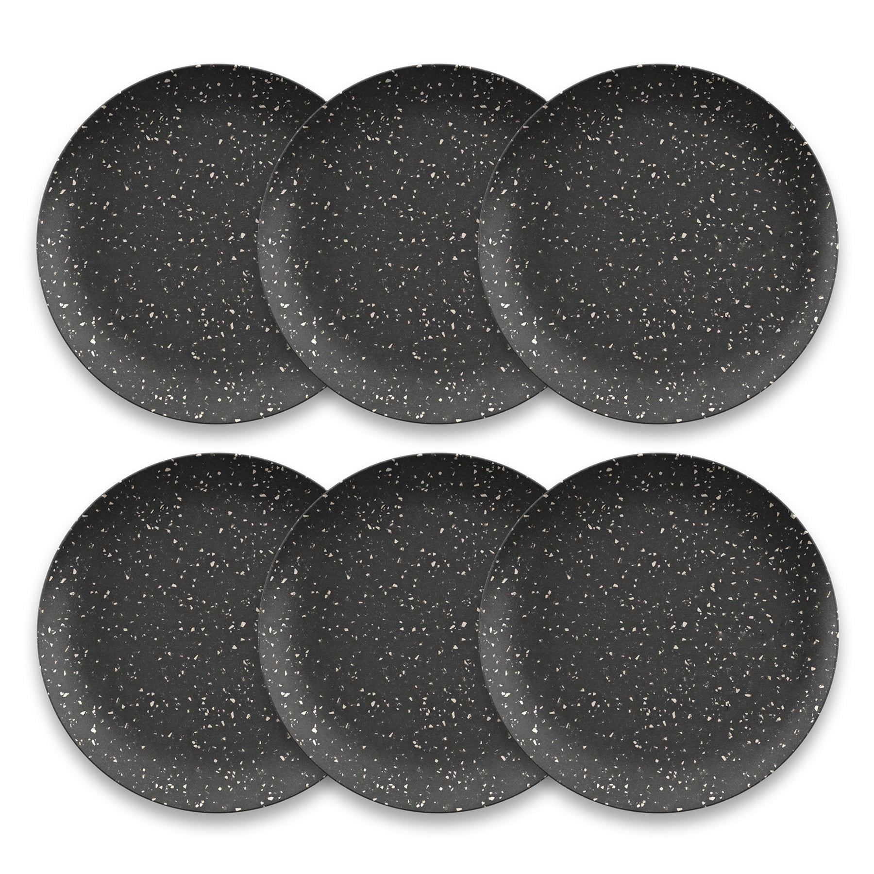 Orion Speckles Dinner Plate,Black, 10.5", Set of 6 - Walmart.com