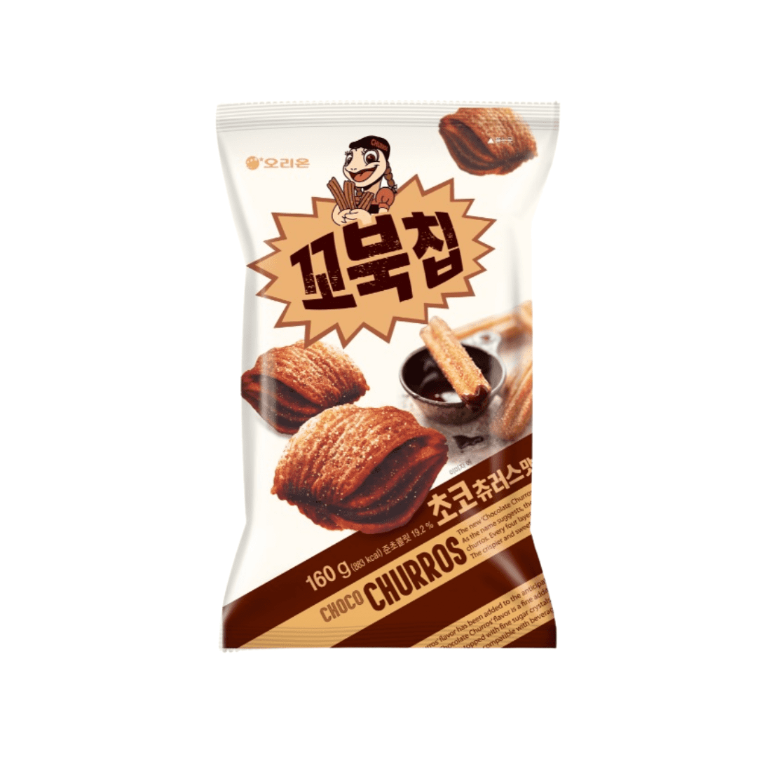 Orion Sweet Turtle Chips Choco Churros - Popular Korean Snack (160g) X ...
