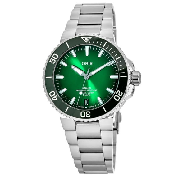 Oris Aquis Date Green Dial Steel Men's Watch 01 400 7763 4157-07 8 24 ...