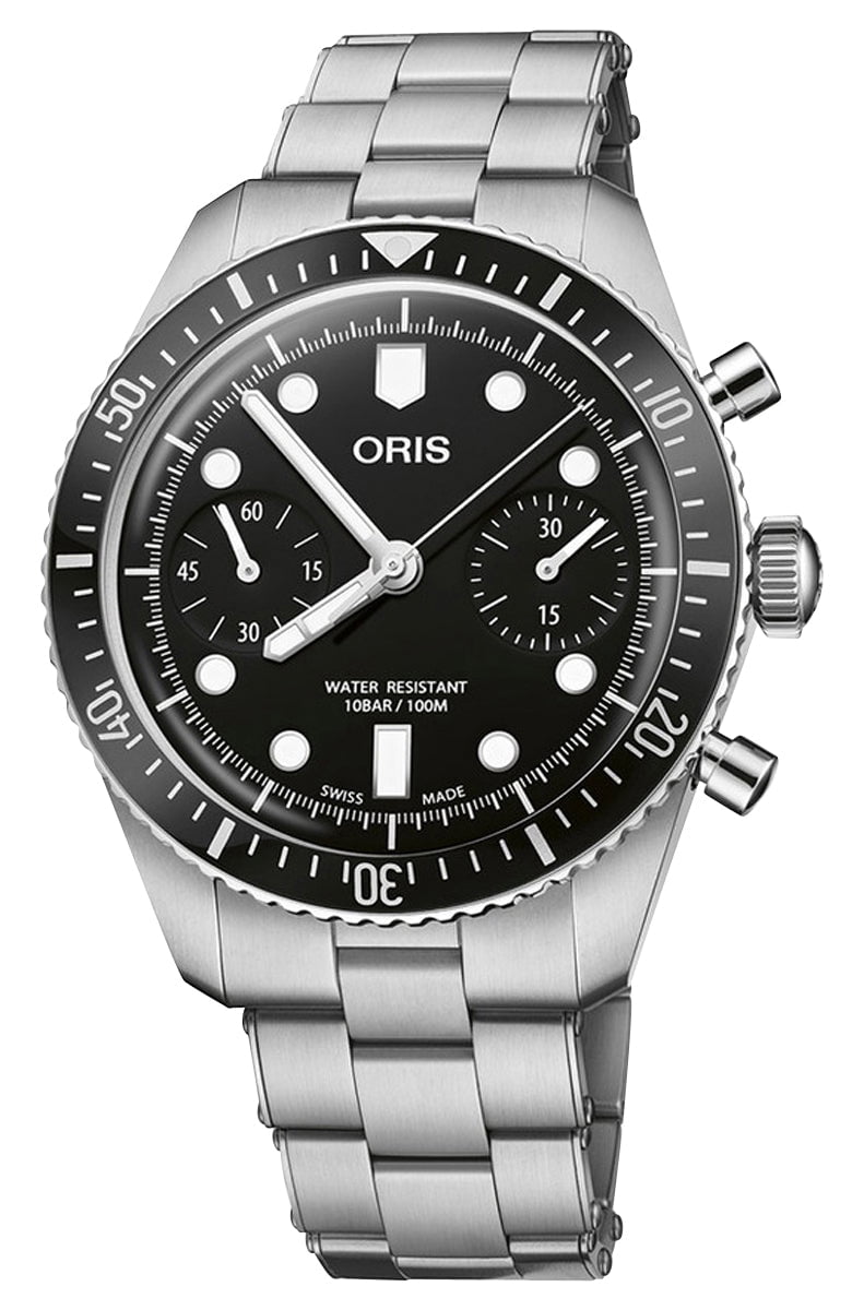Oris Divers Sixty-Five Automatic Chronograph Stainless Steel Black Dial ...